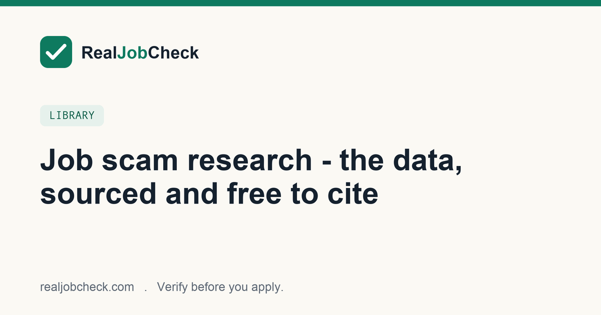 Job scam research | Real Job Check